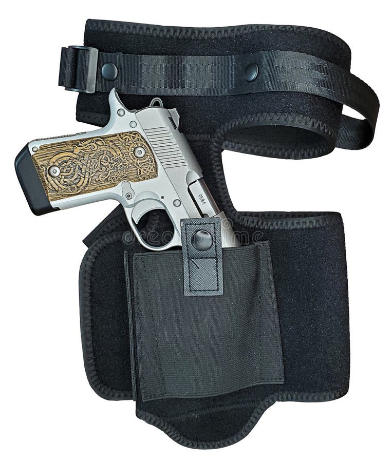 Silver Gun from Holster stock image. Image of murder - 379427131