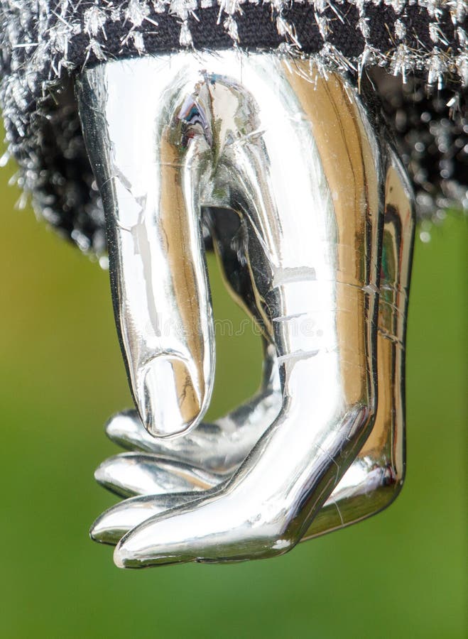 A Silver Hand is Holding Another Silver Hand Stock Photo - Image of ...