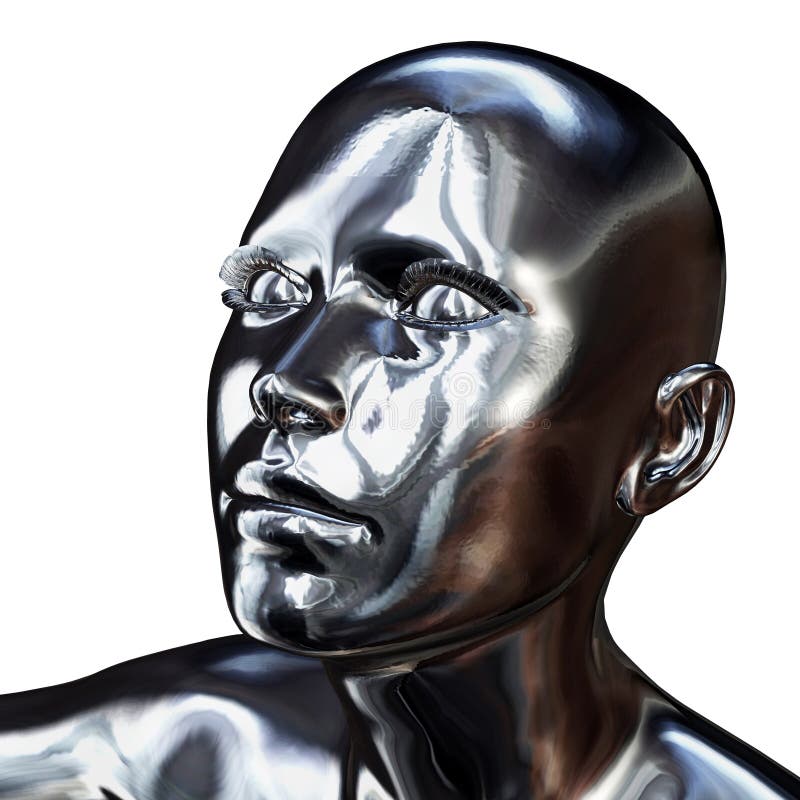 Silver Head stock illustration. Illustration of brain - 9728849