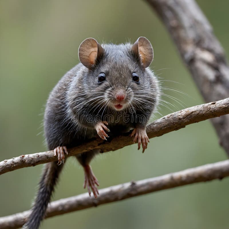 Nature S Acrobat: Silver-Headed Antechinus in Action Stock Illustration ...