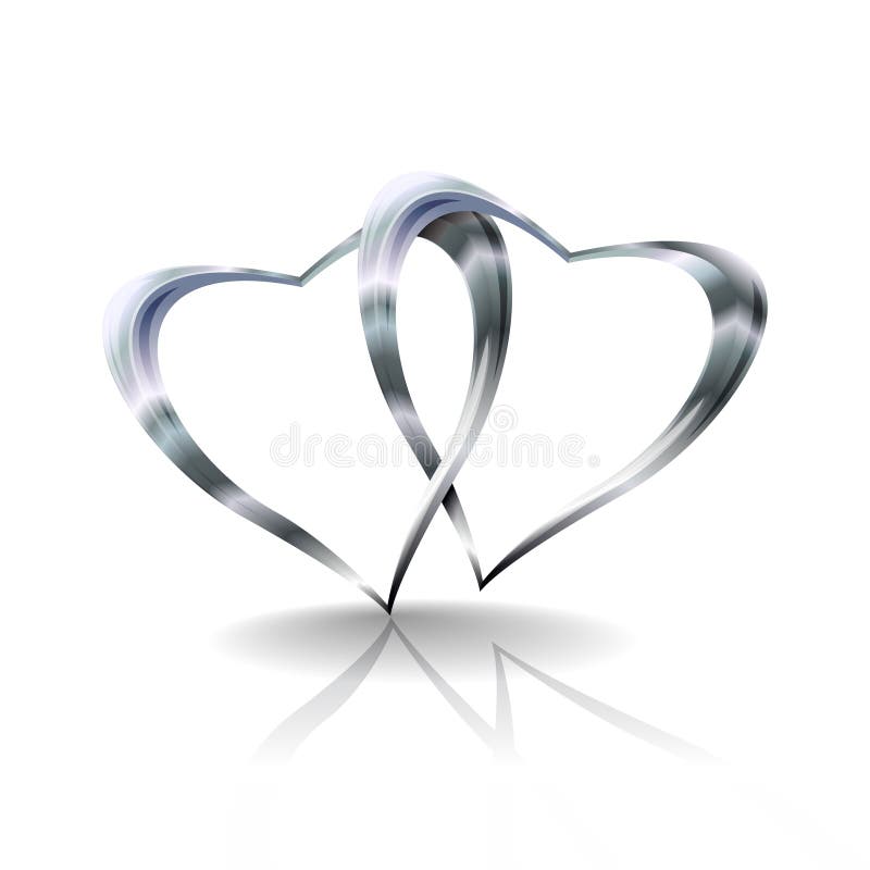 Two Hearts Joined Together Stock Illustrations – 454 Two Hearts Joined ...