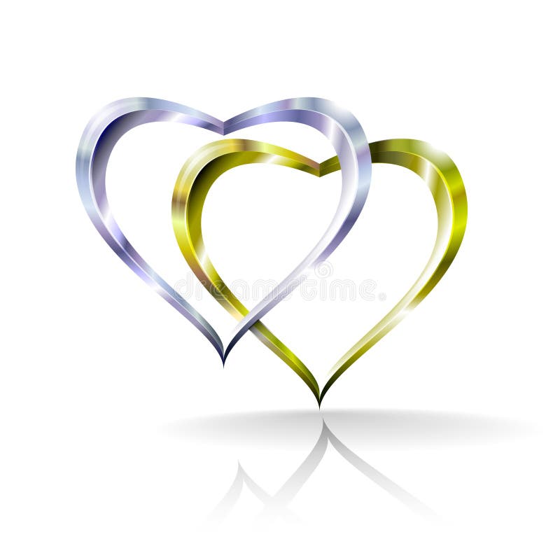Two Hearts Joined Together Stock Illustrations – 349 Two Hearts Joined ...