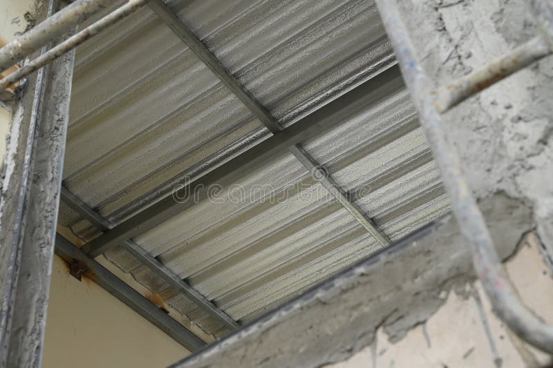 Silver Heat Insulation Roof for Construction Industry Stock Image ...