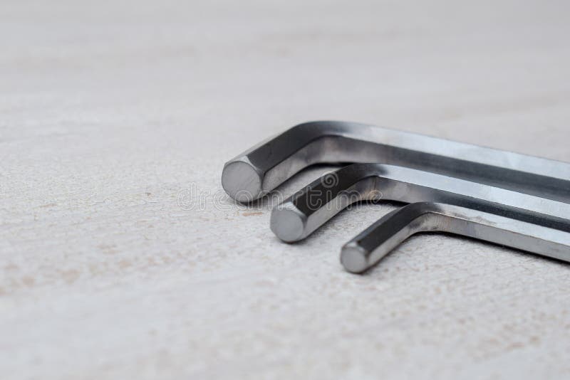 Silver Hex Keys on a White Background Stock Image - Image of industry ...