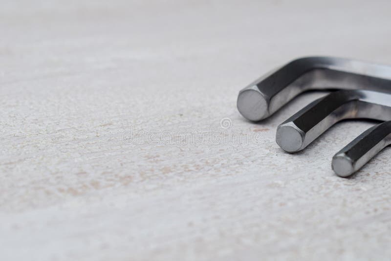 Silver Hex Keys on a White Background Stock Image - Image of keys ...