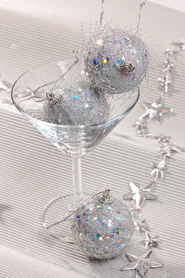 Silver Holiday still life stock image. Image of holiday - 12142535