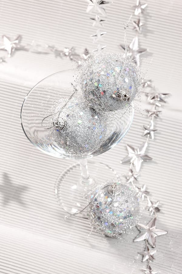 Silver Holiday still life stock image. Image of white - 12207449