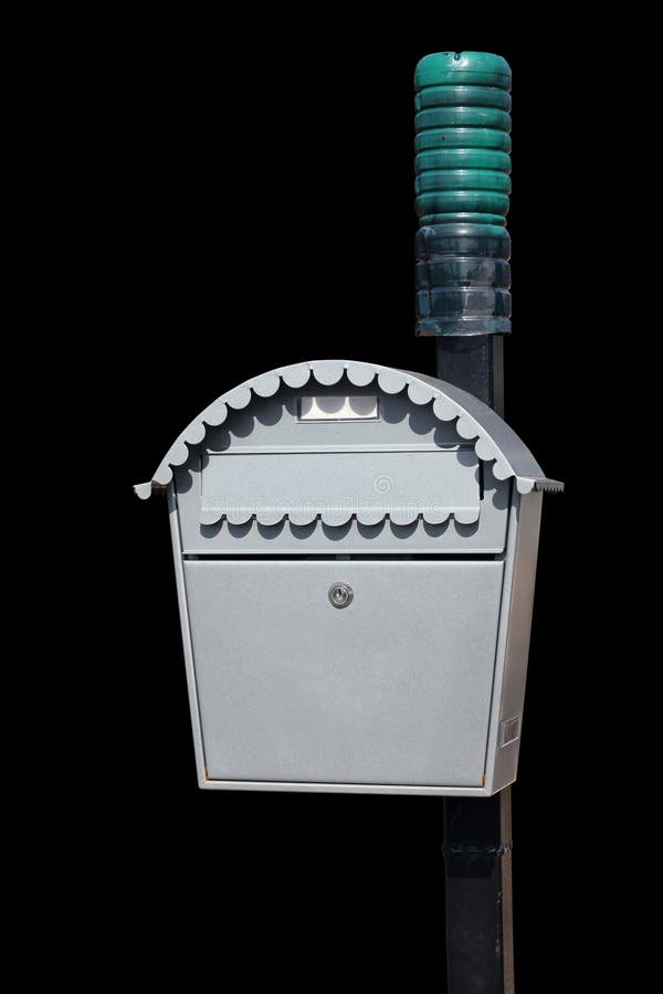 Silver Homemade Metal Mail Box Isolated Stock Photo - Image of home ...