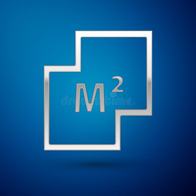 Silver House Plan Icon Isolated on Blue Background. Vector Stock Vector ...