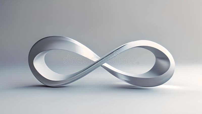 Silver Infinity Symbol on Grey Background Stock Video - Video of poster ...