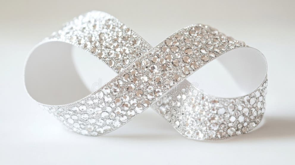 Silver Infinity Symbol on White Background Stock Illustration ...