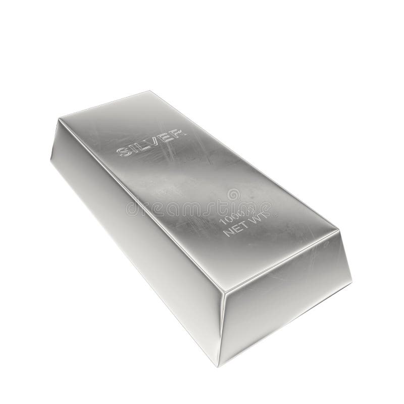 Silver Ingot Group from Pure Material Stock Illustration - Illustration ...