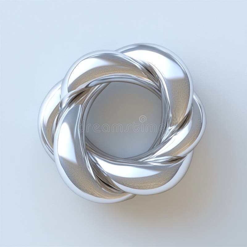 Sleek White Sculpture Loop Modern Minimalist Background Stock Photos ...