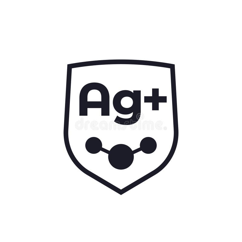 Silver Ions Icon, Antibacterial Protection Vector Stock Illustration ...