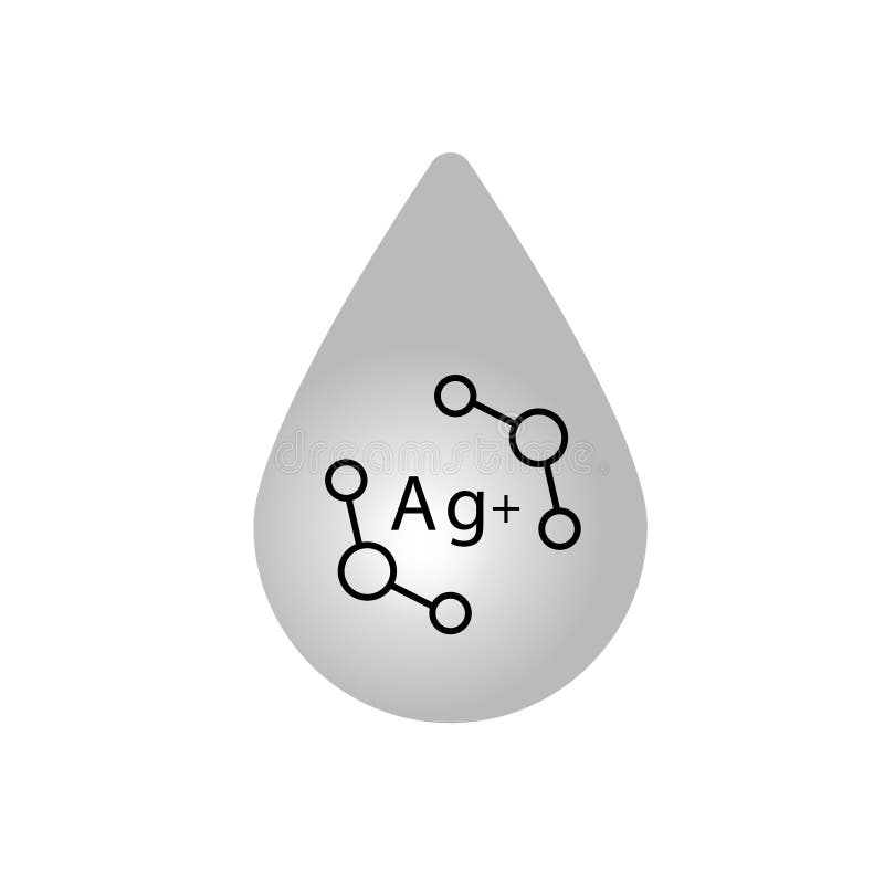 Silver Ions Line Icon on White Stock Vector - Illustration of science ...