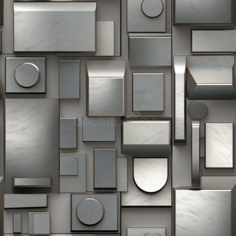 Metallic Tile Pattern. Golden Background. Golden Polygonal Wall from ...