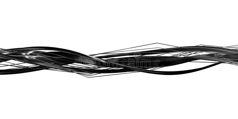 Silver Isolated Twisted Metal Curves Abstract Dramatic Modern Luxury 3D ...