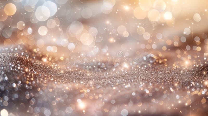 Silver Ivory Bokeh: Abstract Blurred Background in White and Silver ...