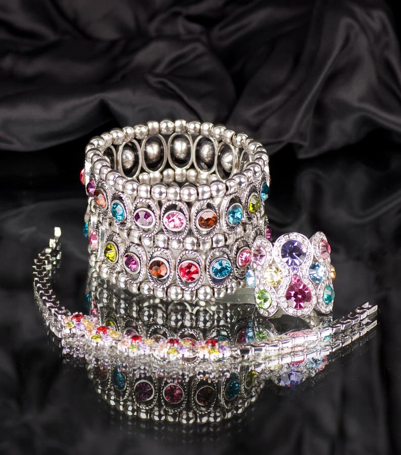 Silver Jewelry with Colored Stones-cubic Zirconia of Different Colors ...