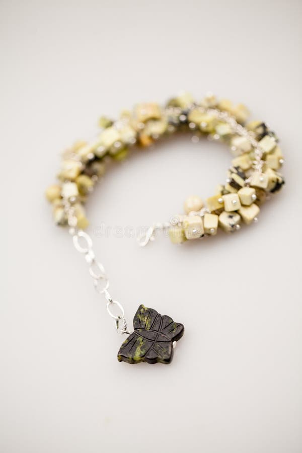 Silver Jewels with Colorful Precious Stones Stock Image - Image of ...