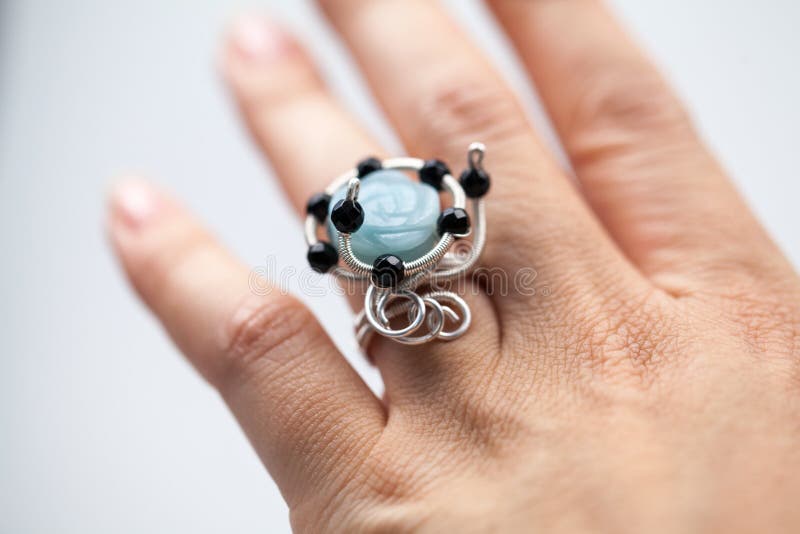 Silver Jewels with Colorful Precious Stones Stock Photo - Image of ...