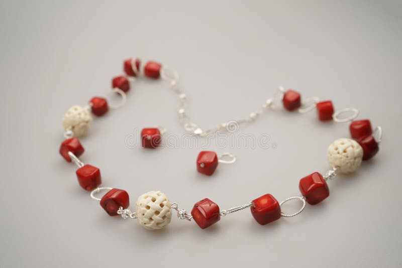 Silver Jewels with Precious Stones Stock Image - Image of background ...