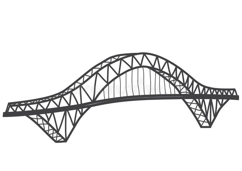Silver Jubilee Bridge Drawing Stock Illustration - Illustration of ...