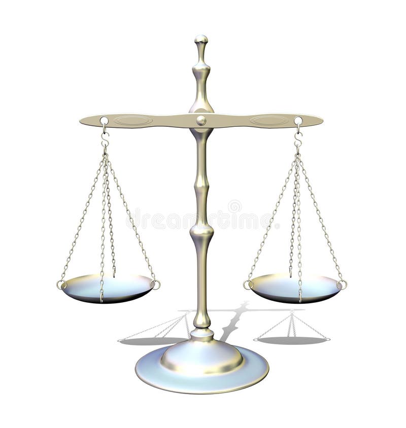 Symbolic Balance of Justice or Law Stock Illustration - Illustration of ...
