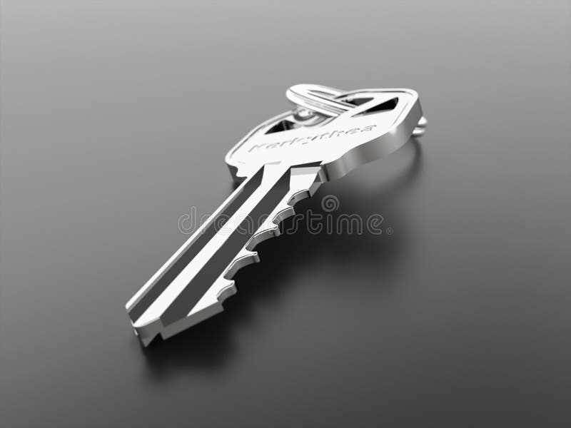 Silver key stock illustration. Illustration of business - 30837562