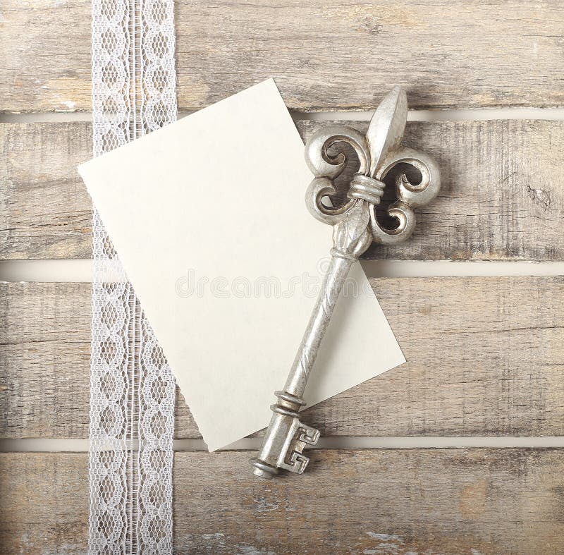 Silver Key Diary Greeting Card Stock Image - Image of lase, paper: 30886525