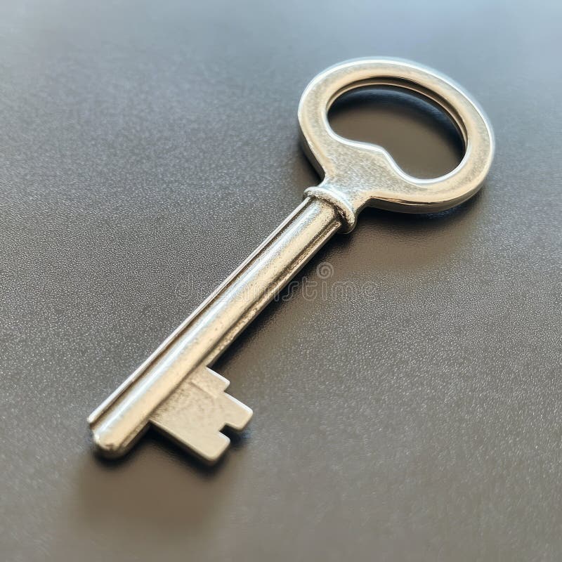 A Silver Key with a Hole in the Middle Stock Illustration ...