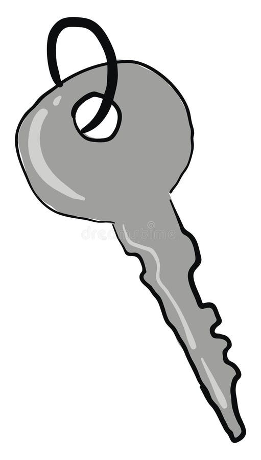 Silver Key, Illustration, Vector Stock Vector - Illustration of close ...