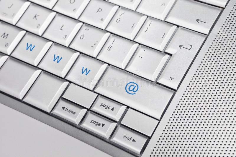 Silver Keyboard. Internet Concept. Stock Image - Image of keypad, apple ...