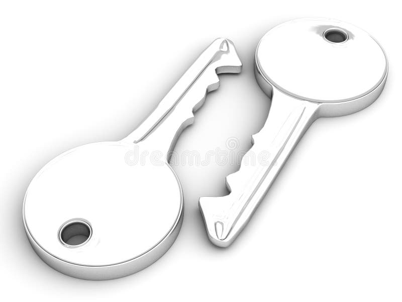 Silver Keys with Lightbulb and Lock, Idea Concept Stock Vector ...