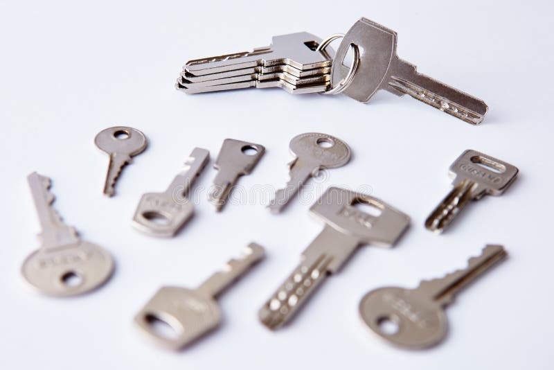 Silver keys stock image. Image of group, collection - 137178293
