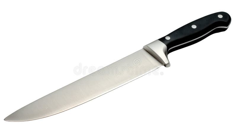 Silver Kitchen Knife Isolated on Transparent Background Stock Photo ...