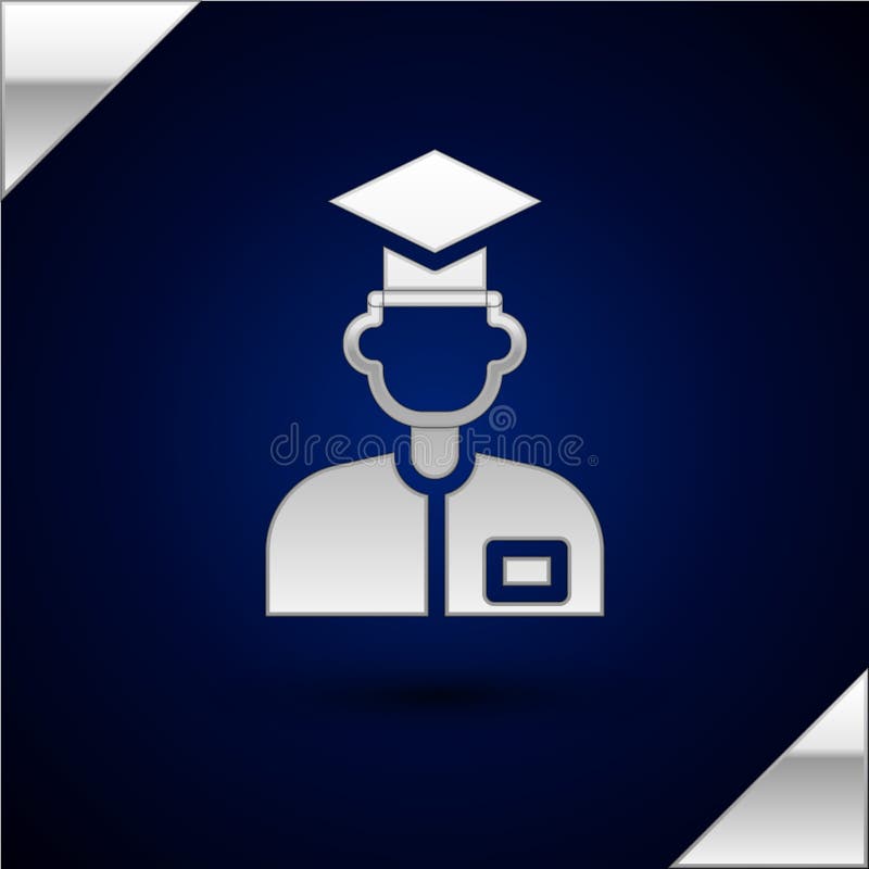 Silver Laboratory Clipboard with Checklist Icon Isolated on Blue ...