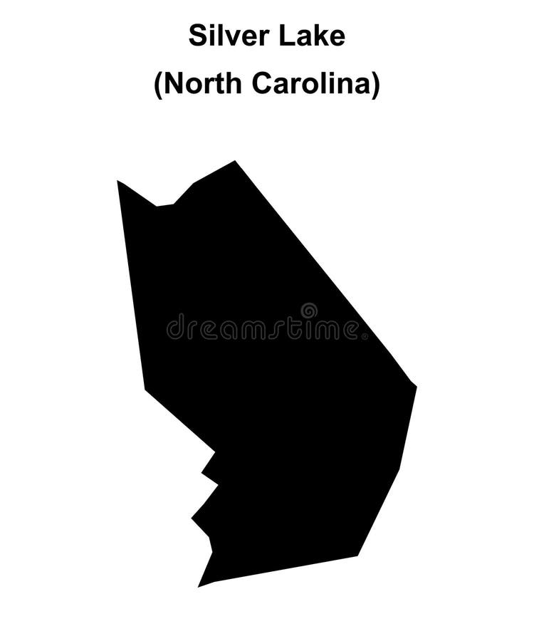 Silver Lake outline map stock illustration. Illustration of ...