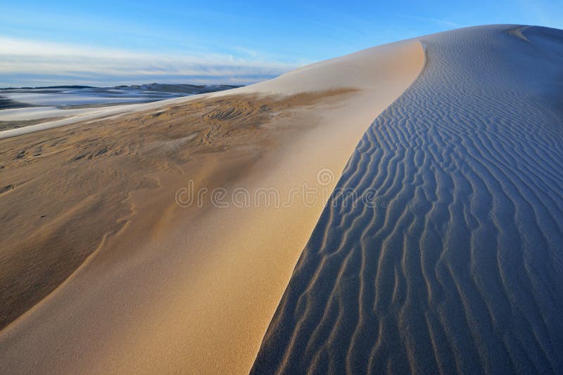 Silver Lake Sand Dunes stock image. Image of white, golden - 29185617