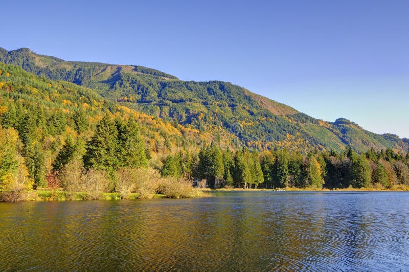 Silver Lake, Whatcom County Stock Photo - Image of nature, orange: 46256410