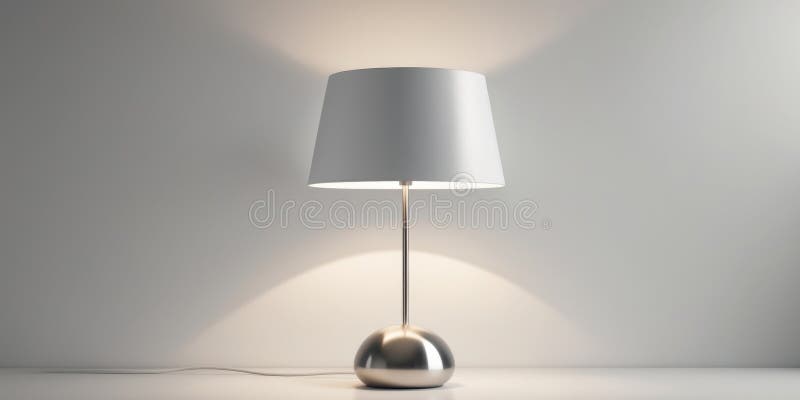 Silver Lamp White Shade Turned Stock Photos - Free & Royalty-Free Stock ...