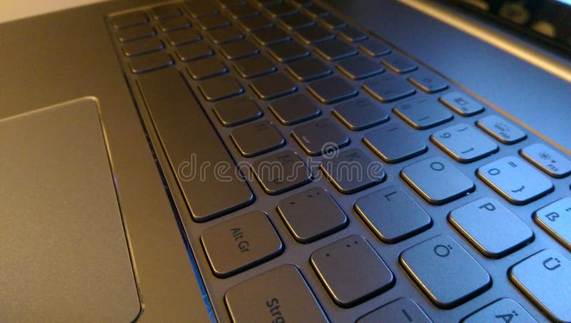 Silver Laptop keyboard stock image. Image of laptop, notebook - 47685877