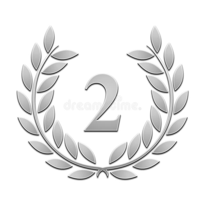 Silver Laurel Wreath on a White Background Stock Illustration ...