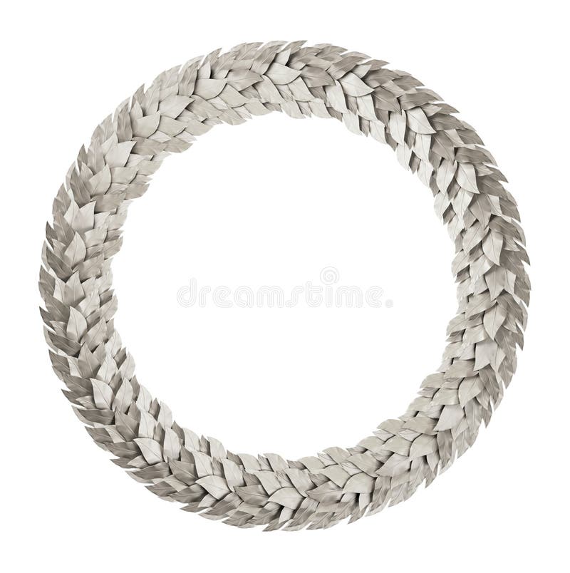 Silver Laurel wreath stock illustration. Illustration of round - 39637557