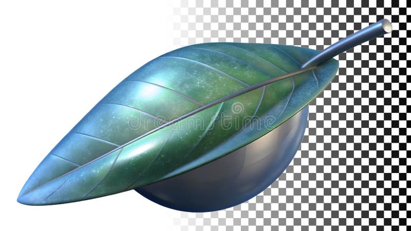 Silver Leaf with Curled Tip, Elegant Foliage, Nature Element Design Png ...