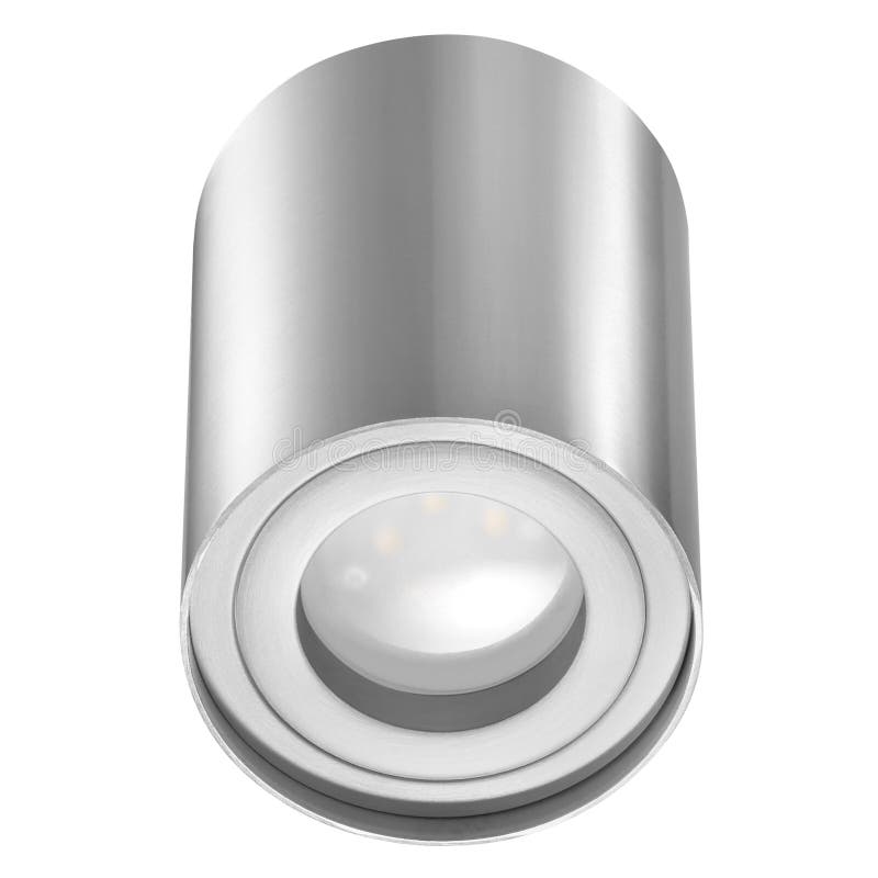 LED Light Tube Reflector Isolated on White Background Stock Photo ...