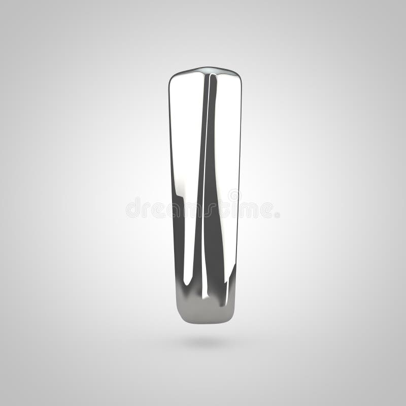Silver Letter L Lowercase Isolated on White Background Stock ...