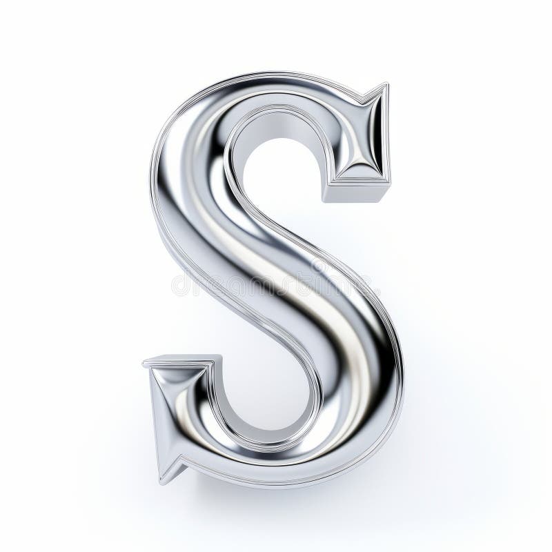 Symbolic Silver Letter S on White Background - Website Design Stock ...