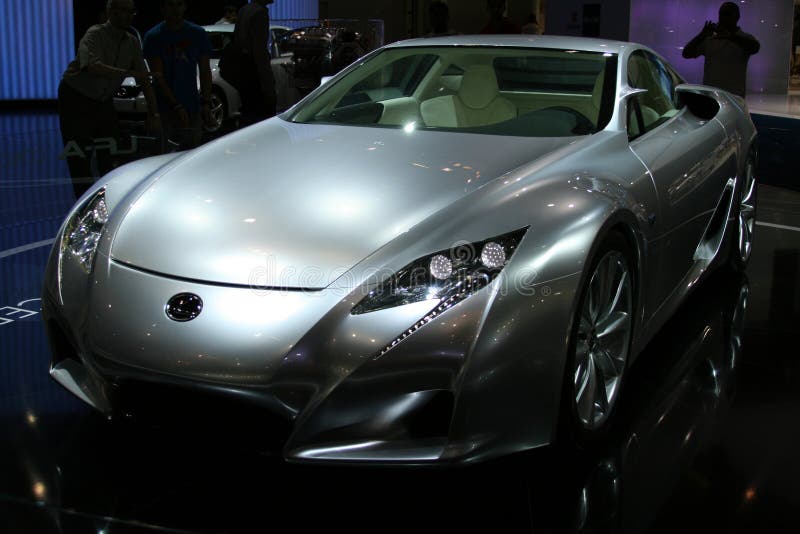 Silver Lexus Lf-a Concept Car Editorial Photography - Image of ...