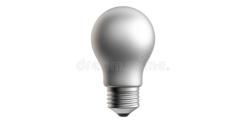 Silver Light Bulb Icon Isolated on Transparent Background Stock Photo ...